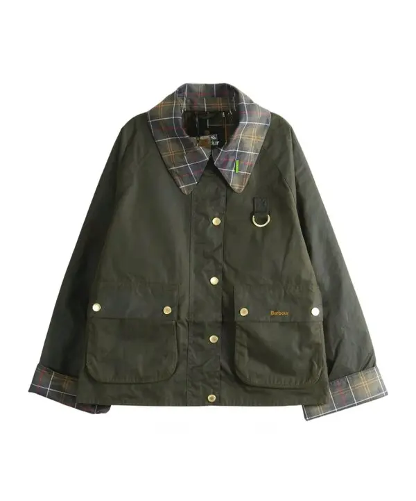 Barbour Icons Tartan Collar Spey Waxed Jacket