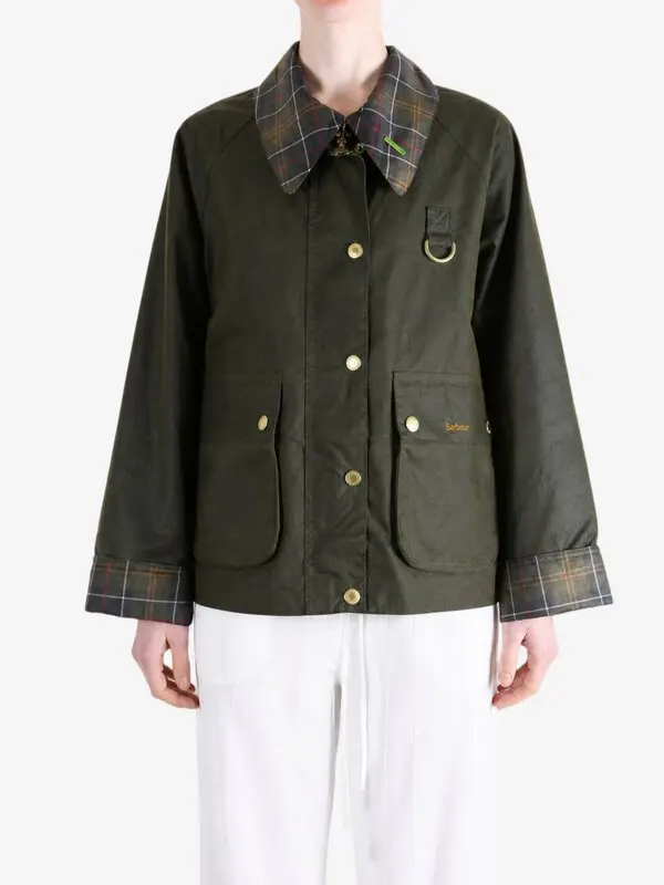 Barbour Icons Tartan Collar Spey Waxed Jacket