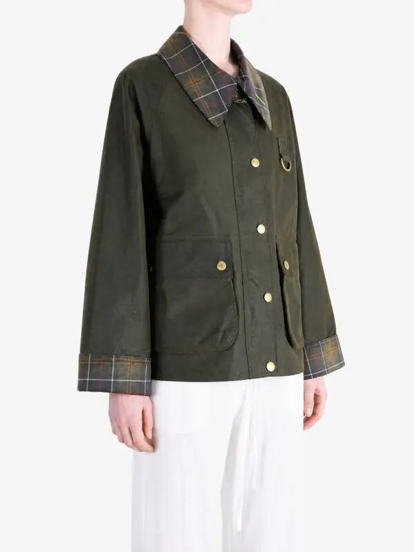 Barbour Icons Tartan Collar Spey Waxed Jacket