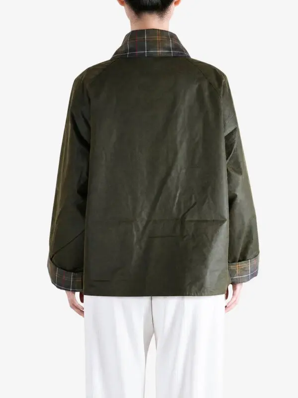 Barbour Icons Tartan Collar Spey Waxed Jacket