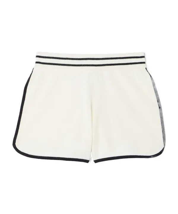 ALLUDE Striped Cashmere Shorts