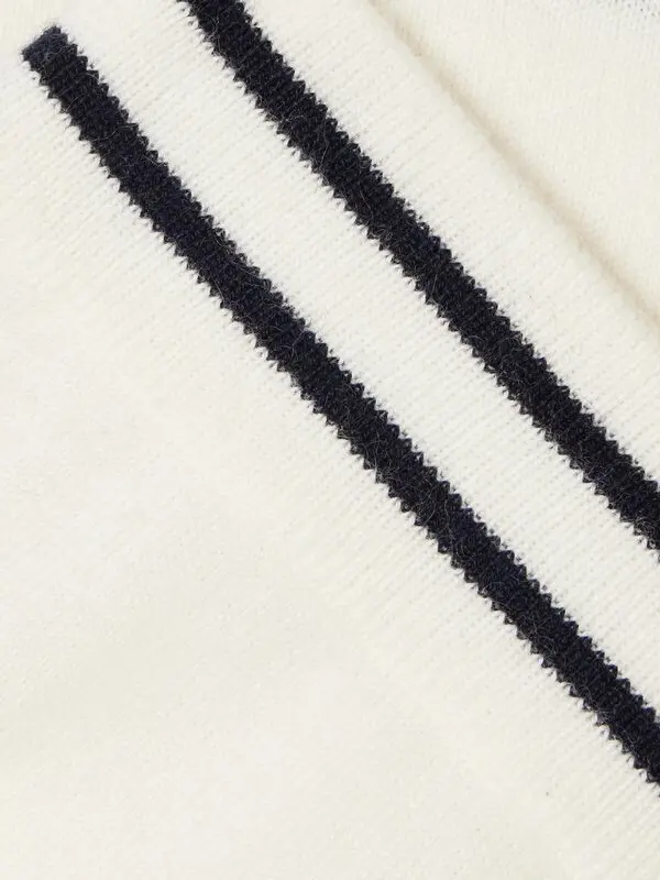 ALLUDE Striped Cashmere Shorts