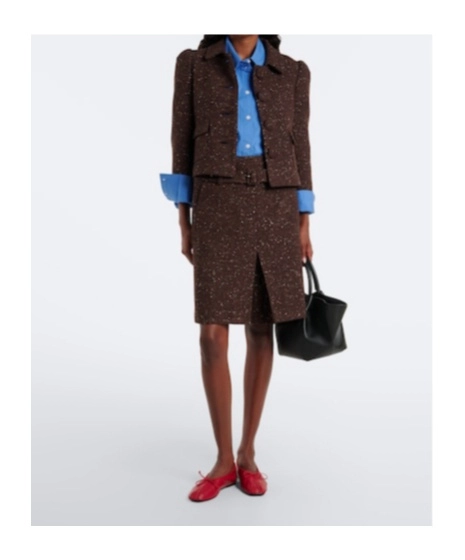SHUSHU/TONG Belted Wool-blend Miniskirt