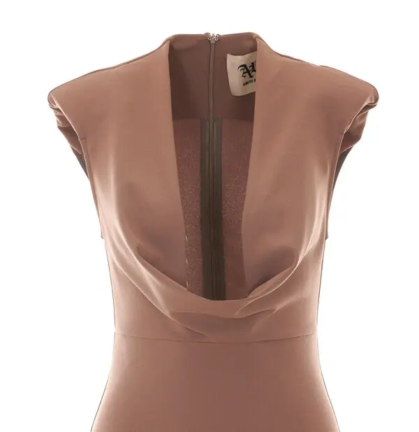 ANIYE BY Draped Deep V Sheath Dress