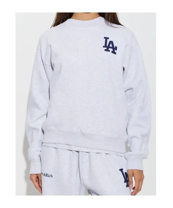 SPORTY  RICH Sporty & Rich La Dodgers Long-sleeve Sweatshirt