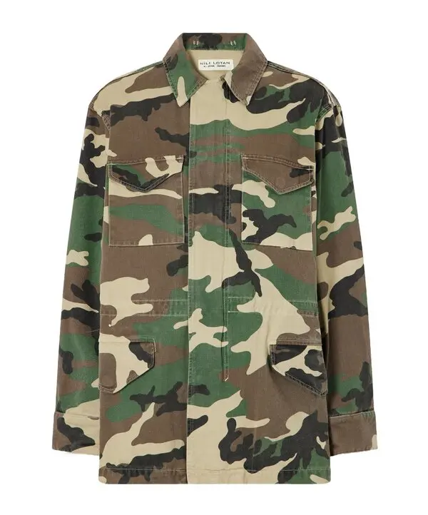 NILI LOTAN Sacha Camouflage-print Cotton-drill Jacket