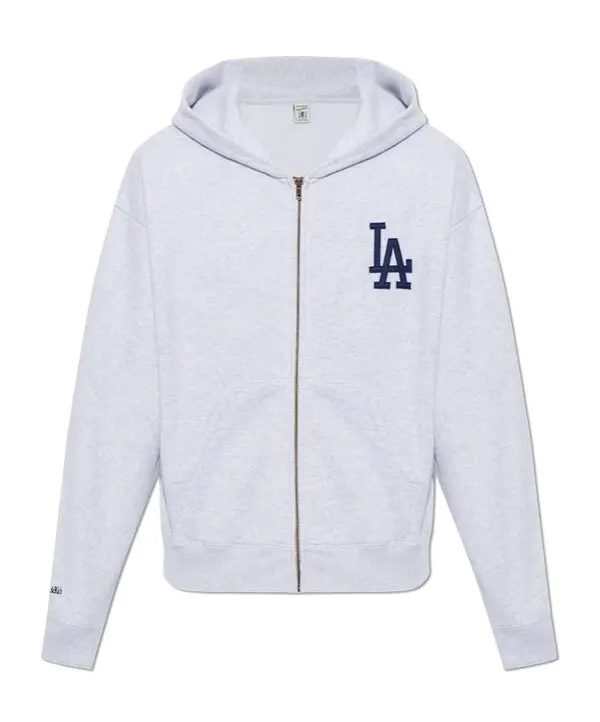 SPORTY  RICH Sporty & Rich La Dodgers Long-sleeve Hooded Sweatshirt
