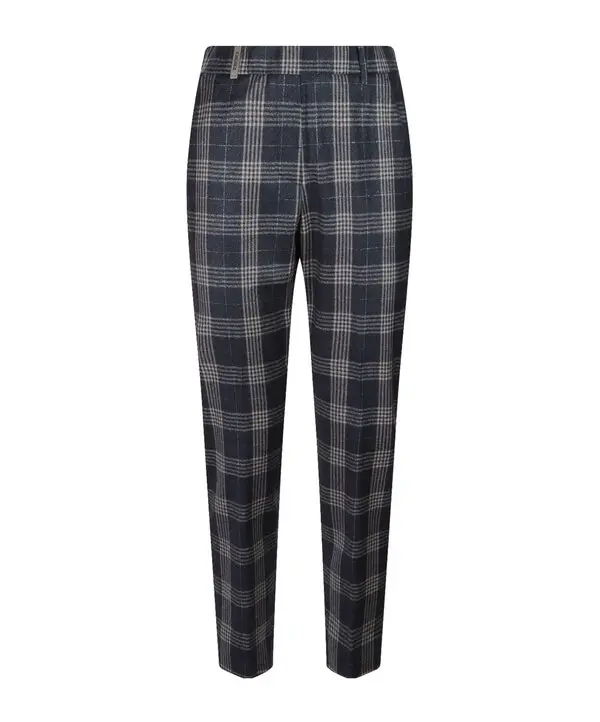 Peserico Check Pattern Trousers