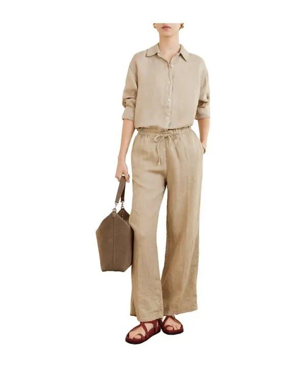 JAMES PERSE Linen Straight-leg Pants