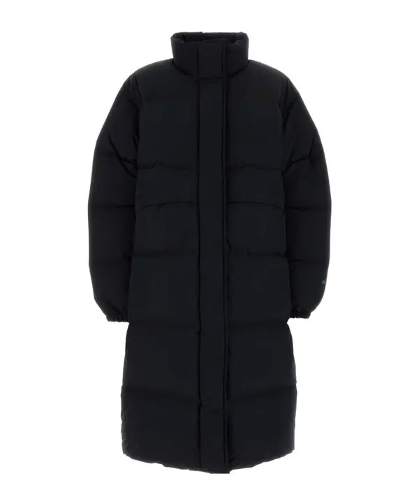 JIL SANDER Logo Long Down Jacket - Black