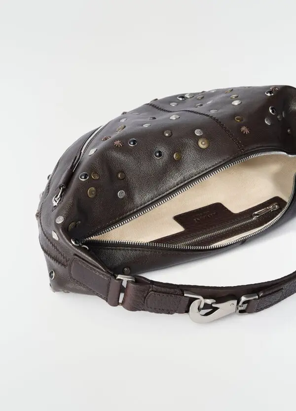 LEMAIRE Mini Quiver Clip Bag - Dark Chocolate