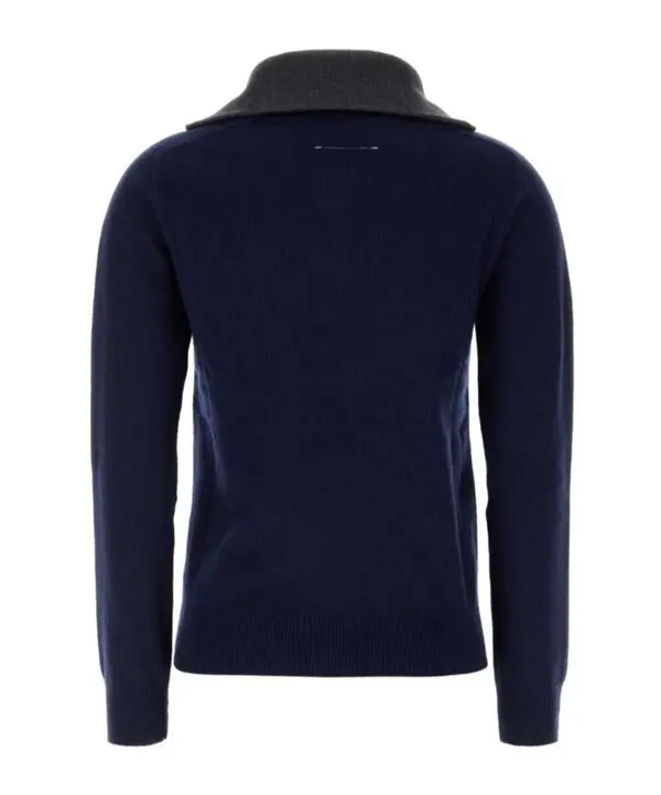 MAISON MARGIELA Zip Collar Knitted Sweater