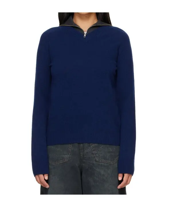 MAISON MARGIELA Zip Collar Knitted Sweater