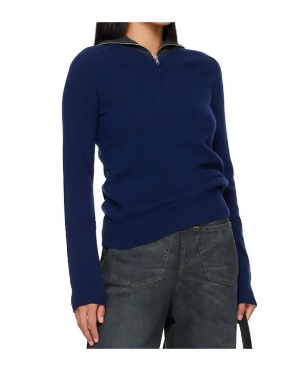 MAISON MARGIELA Zip Collar Knitted Sweater