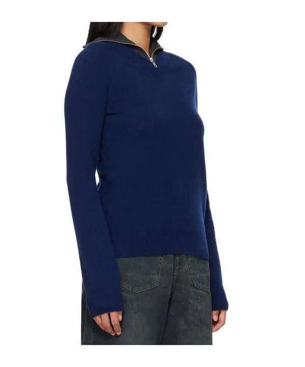 MAISON MARGIELA Zip Collar Knitted Sweater
