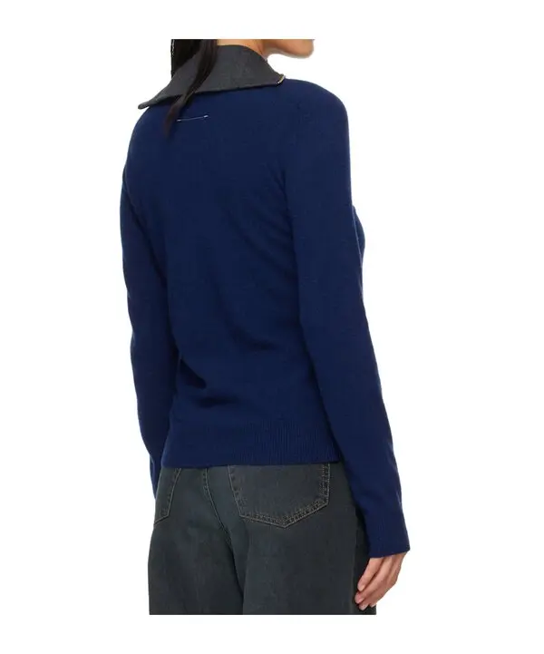 MAISON MARGIELA Zip Collar Knitted Sweater