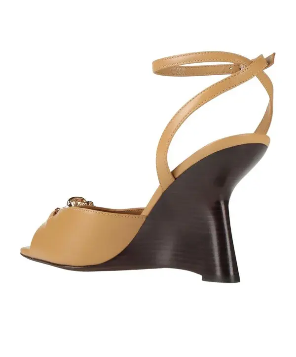 Tory Burch Leather Wedge Sandals