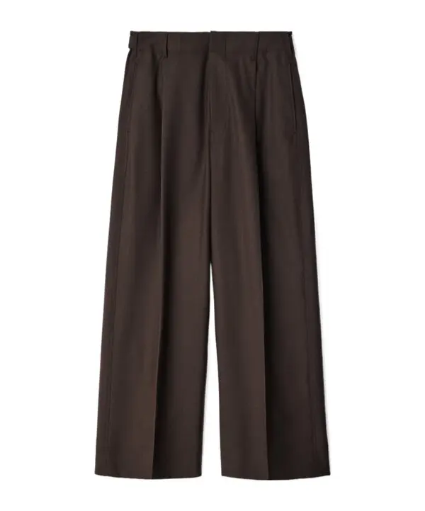 LEMAIRE Single-pleat Tailored Pants In Tropical Wool Blend