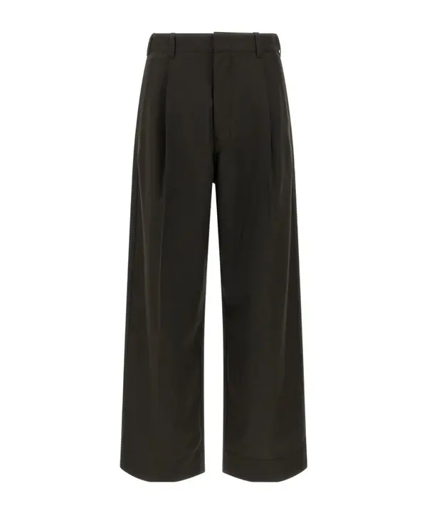 LEMAIRE Single-pleat Tailored Pants In Tropical Wool Blend