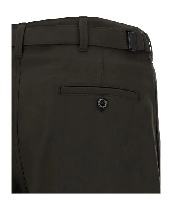 LEMAIRE Single-pleat Tailored Pants In Tropical Wool Blend