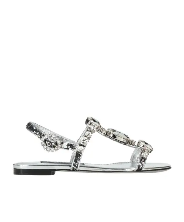 Dolce & Gabbana Two-tone Sandals - Silver