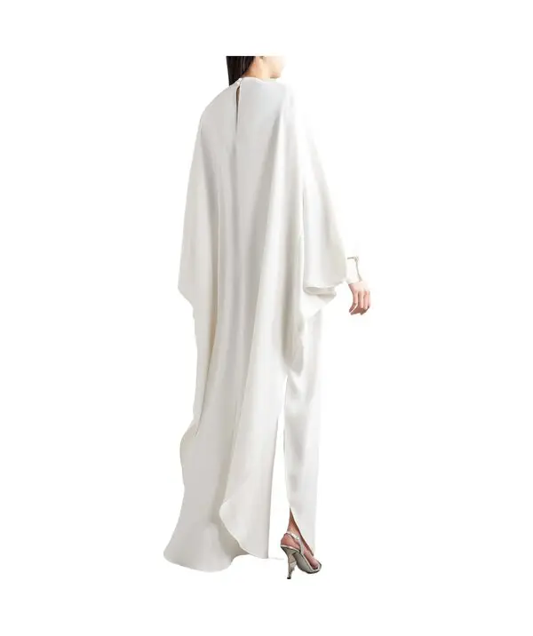 Zuhair Murad Draped Crystal-embellished Cady Gown