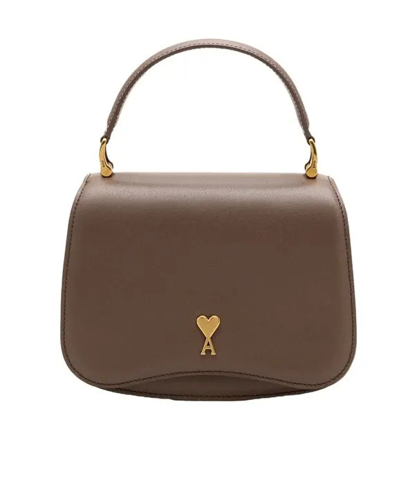 AMI Paris Logo Plaque Shoulder Bag
