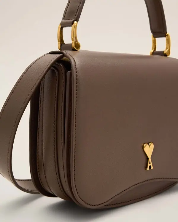 AMI Paris Logo Plaque Shoulder Bag
