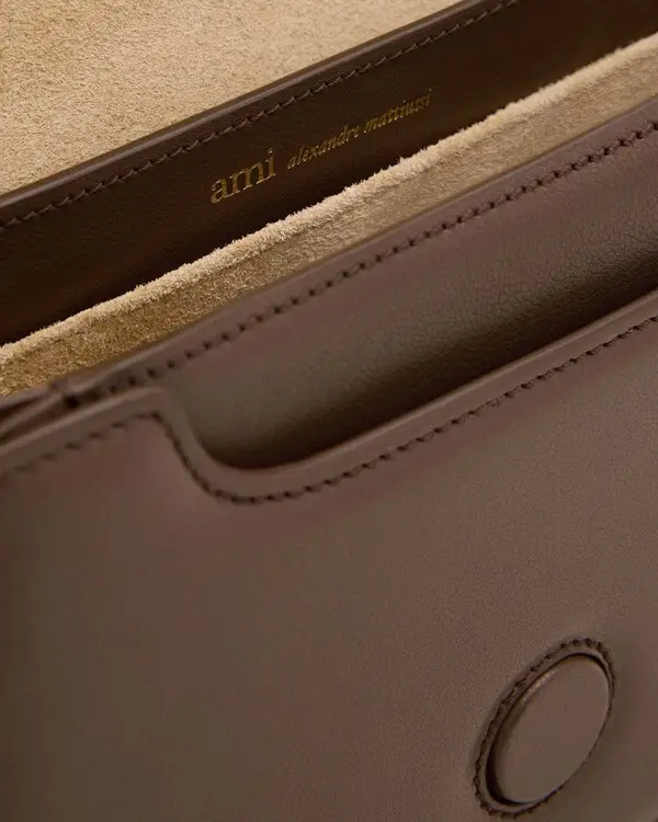 AMI Paris Logo Plaque Shoulder Bag