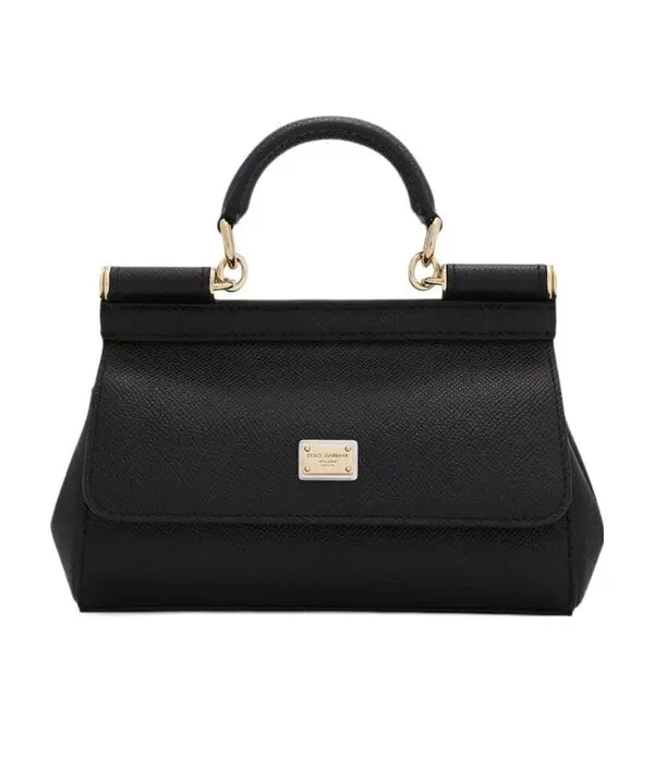 Dolce & Gabbana Dolce Gabbana Sicily Small Top Handle Bag - Black