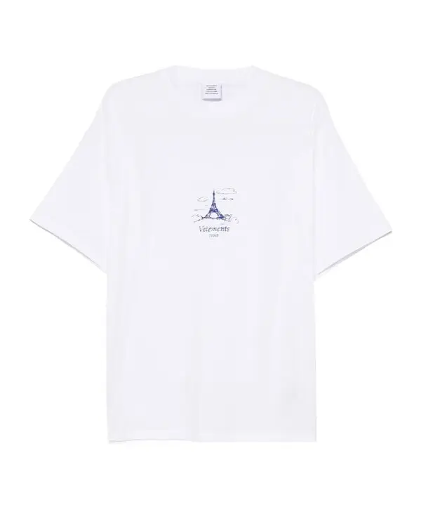Vetements Eiffel Tower Printed Crewneck T-shirt