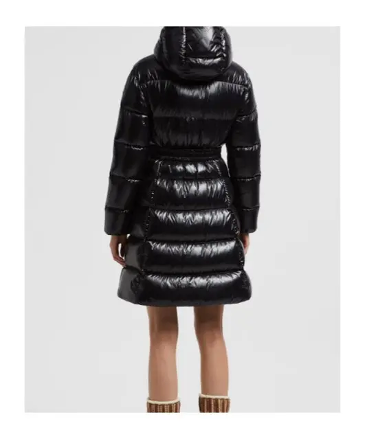 Moncler Bellevue Belted Long Down Coat