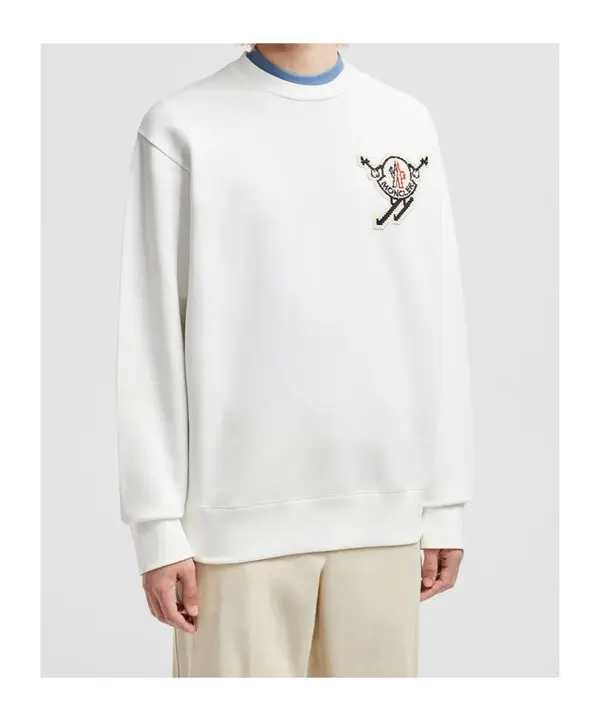 Moncler Logo Patch Crewneck Sweatshirt