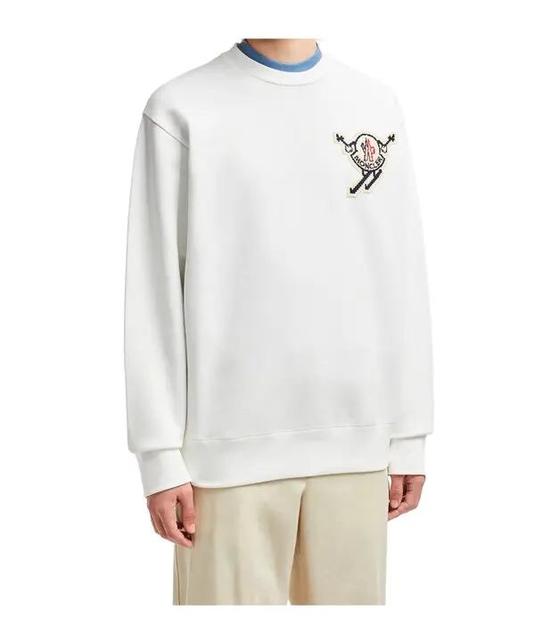 Moncler Logo Patch Crewneck Sweatshirt