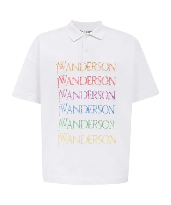 J.W.ANDERSON Logo-print Cotton Polo Shirt