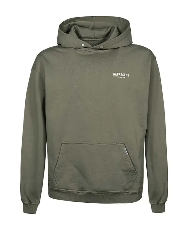 REPRESENT Logo-print Cotton Hoodie
