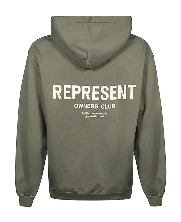 REPRESENT Logo-print Cotton Hoodie
