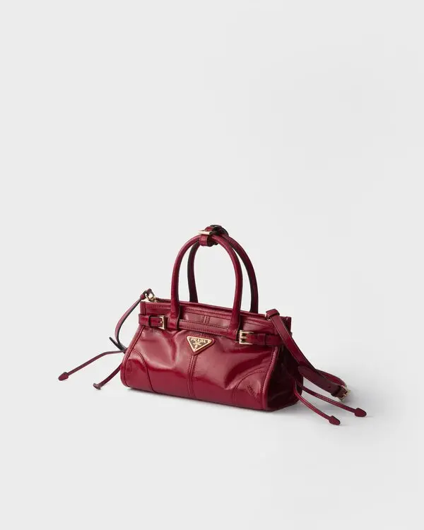 Prada Mini Bonnie Leather Tote Bag - Red