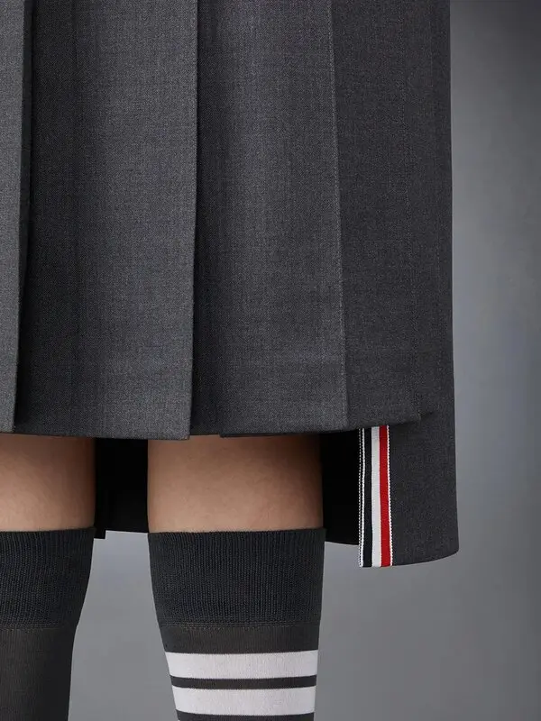 Thom Browne High-waist Pleated Midi Skirt