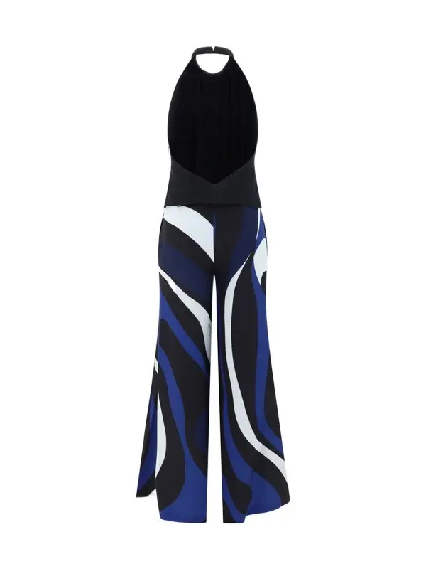 Emilio Pucci Halterneck Print Jumpsuit