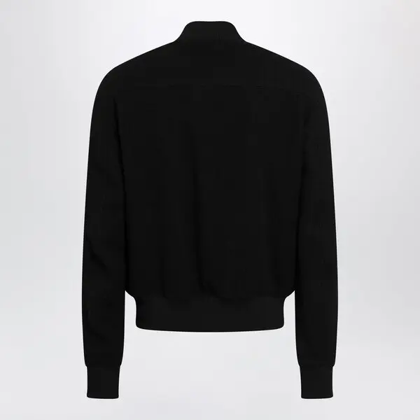 Rick Owens Virgin Wool Bomber Jacket With Zip