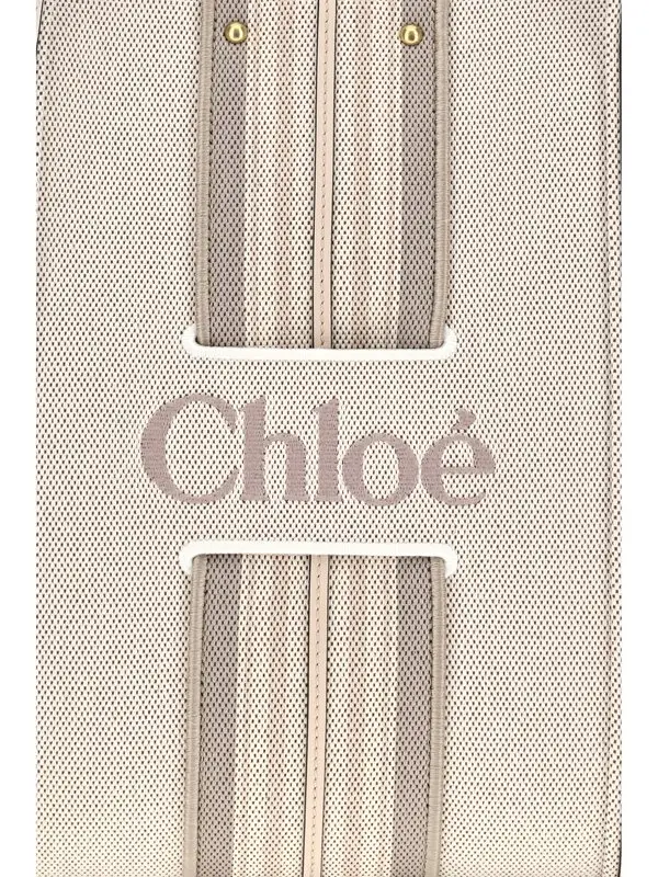 Chloé Woody Loop Canvas Tote Bag