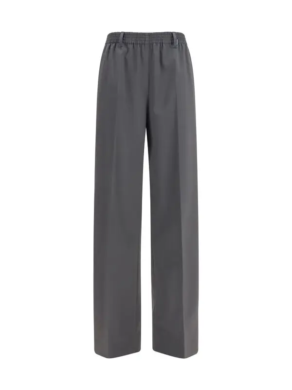 Miu Miu Elasticated Straight Leg Wool Pants