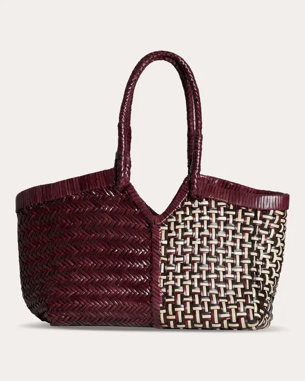 VIPERA Crudelia Patch Woven Leather Shoulder Bag