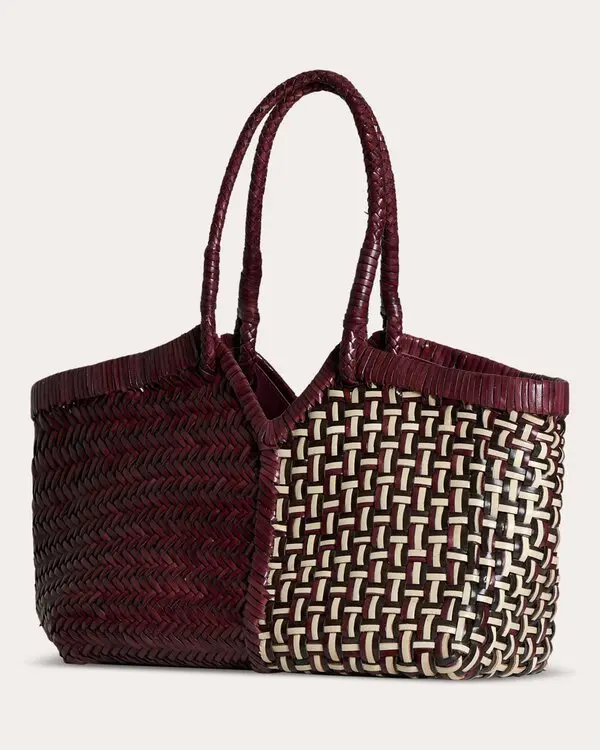 VIPERA Crudelia Patch Woven Leather Shoulder Bag