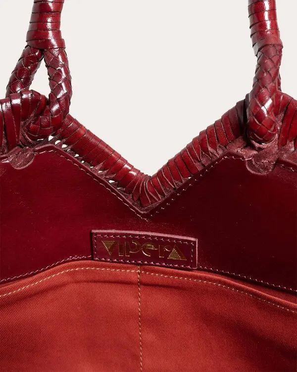 VIPERA Crudelia Woven Leather Shoulder Bag