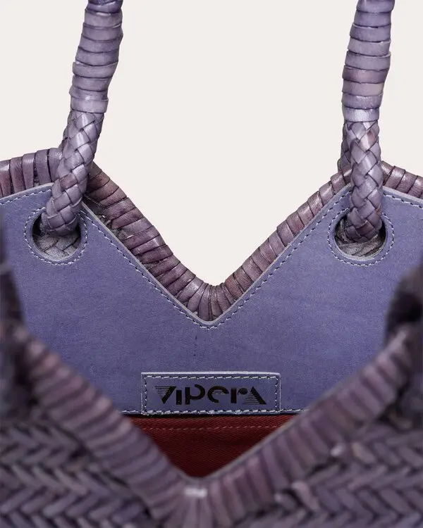 VIPERA Crudelia Woven Leather Shoulder Bag