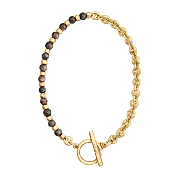 CORSO JEWELRY Bruna Gold Choker Tiger's Eye