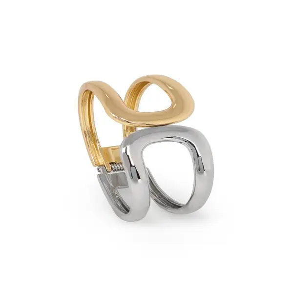 Saachi Silver / Gold Modern Muse Two-tone Cuff
