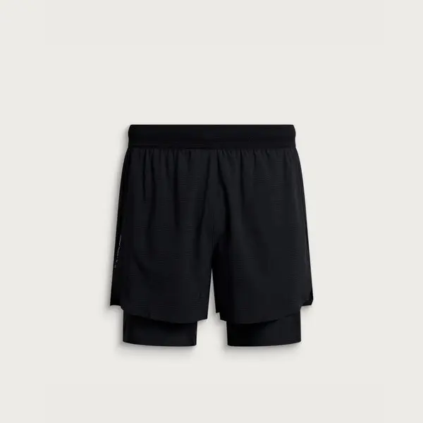 BANDIT Men’s 2 In 1 Shorts With Seamless Mesh Liner - Black